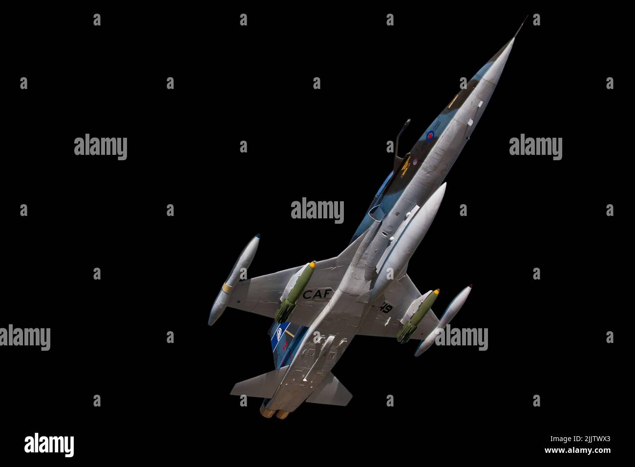 A CF5 military aircraft -jet fighter of the Canadian Armed Forces on a ...