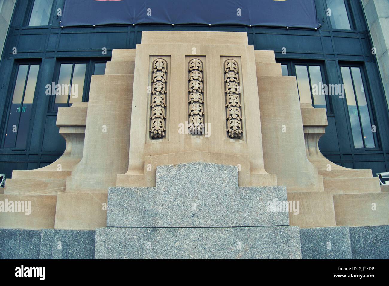 The Union Station on glass building in Kansas City Missouri Stock Photo ...