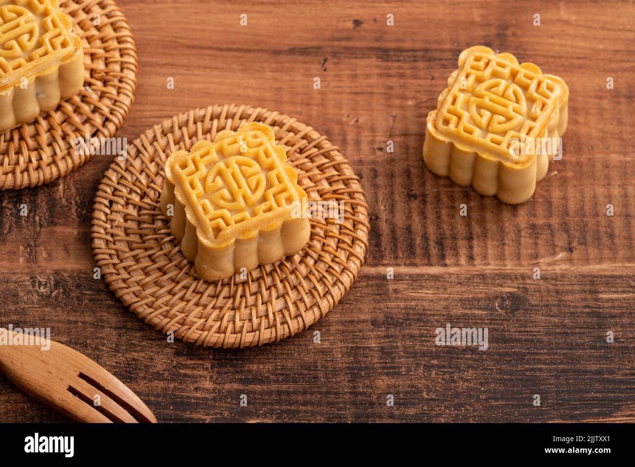 Delicious mung bean moon cake for Mid-Autumn Festival food mooncake on ...