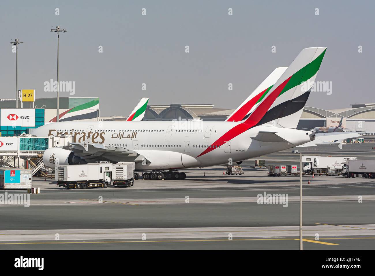 An Emirates Airlines Airbus 380 in Merchant logo at China Southen with ...