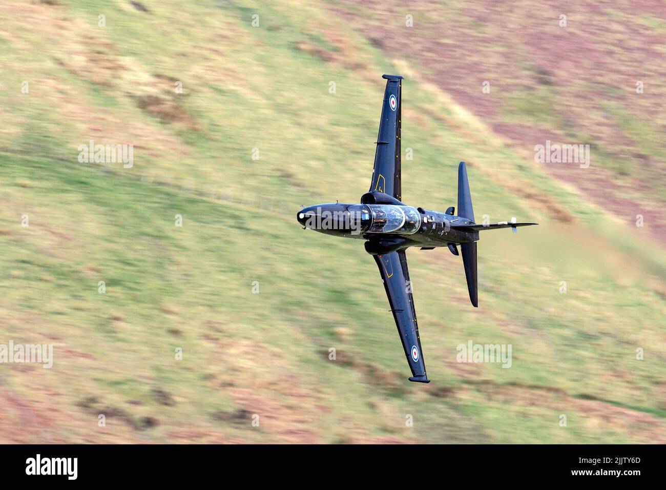 A Bae Hawk T2 ZK024 from 4 Sqn RAF in the Mach Loop North Wale Stock ...