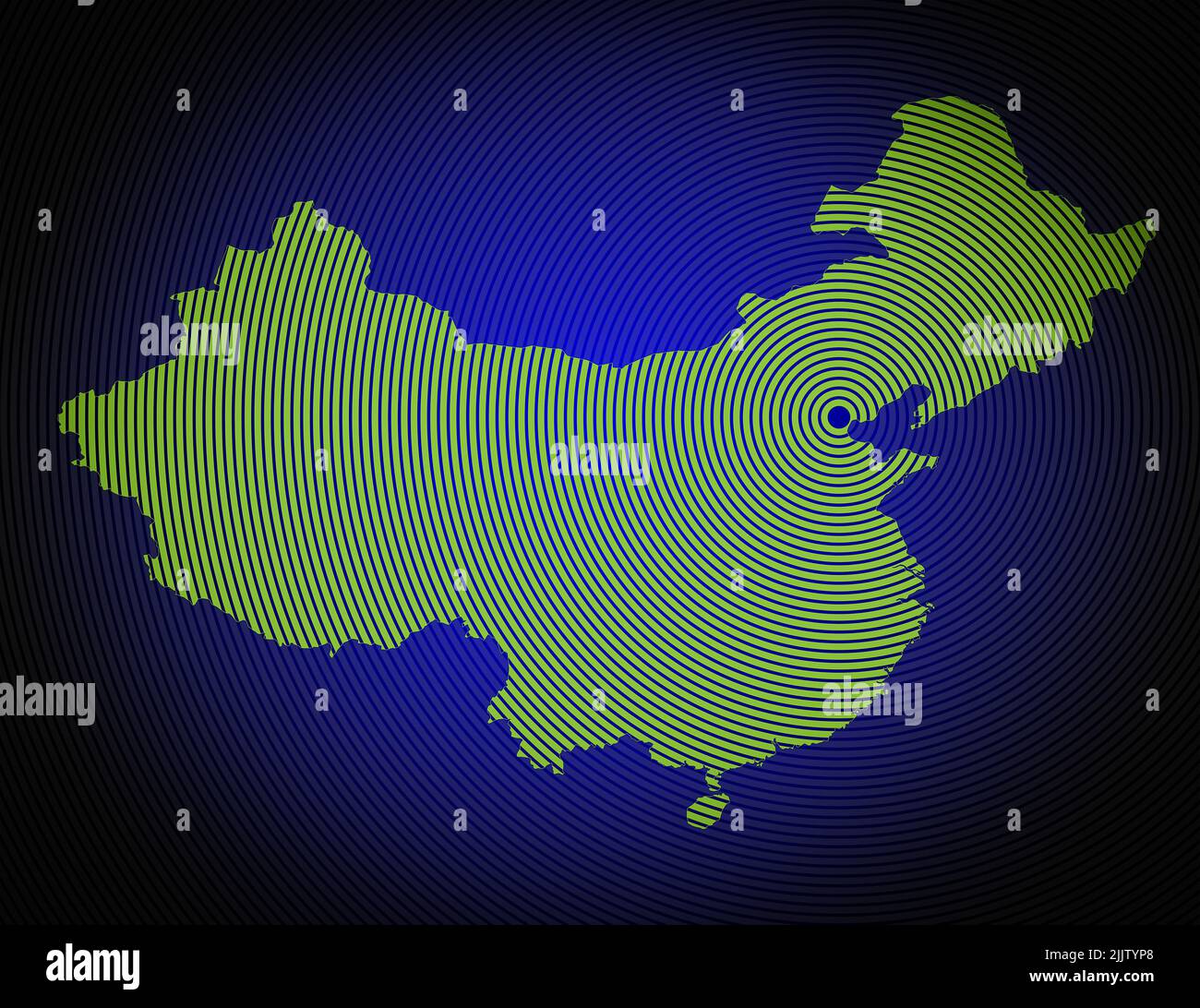 a very detailed map of china in a modern and clean circle design Stock ...