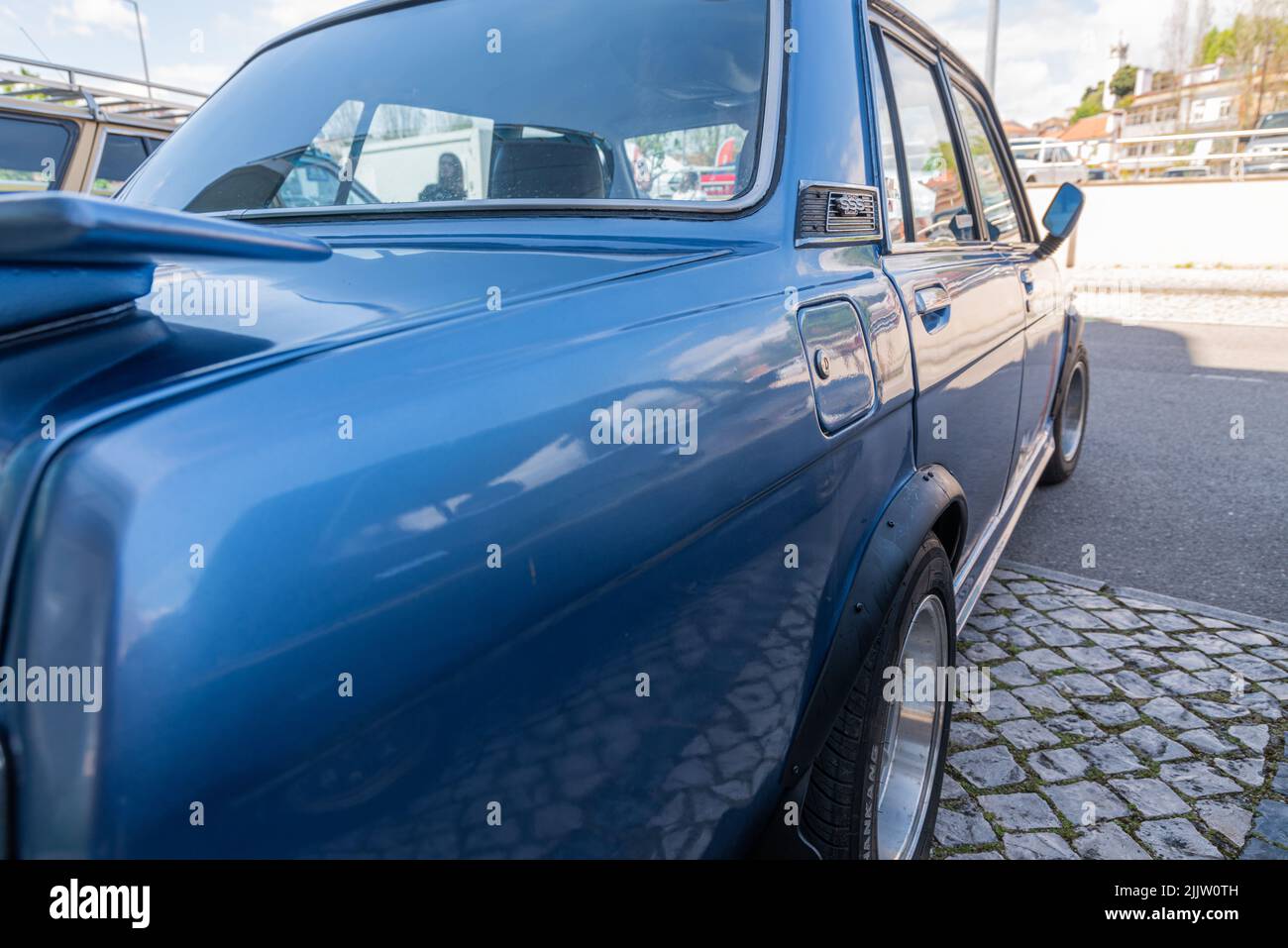 The historic Nissan Datsun Bluebird 1600SSS Coupe brand car Stock Photo ...