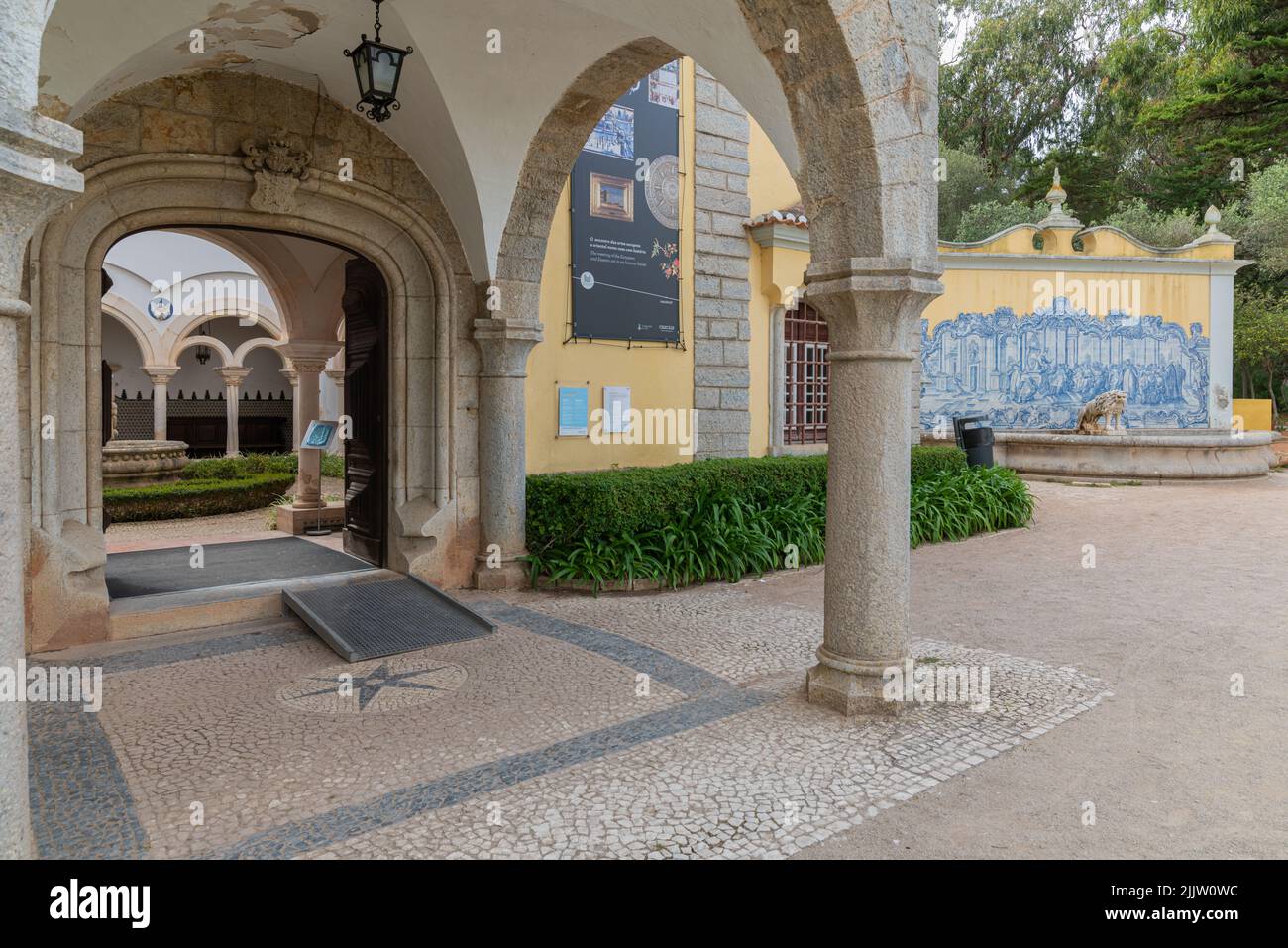The entrance to the Condes de Castro Guimaraes Museum building in ...