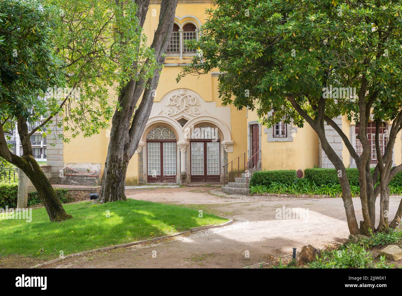 The front View of the Condes of Castro Guimaraes Museum in Marechal ...