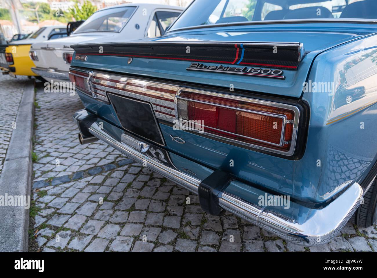 The historic Nissan Datsun Bluebird 1600SSS Coupe brand car Stock Photo ...