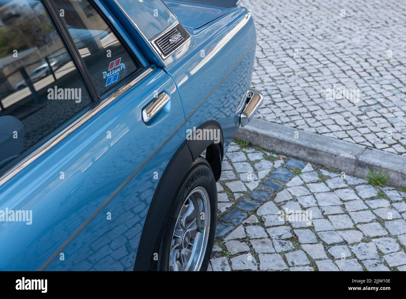 The historic Nissan Datsun Bluebird 1600SSS Coupe brand car Stock Photo ...