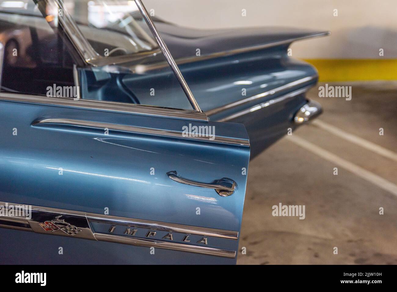 The Symbol detail on the doors of the Chevrolet Impala, manufacturer ...