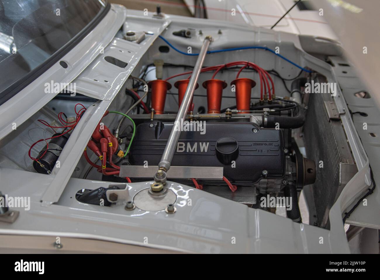 A closeup of a detail of a BMW car engine Stock Photo - Alamy