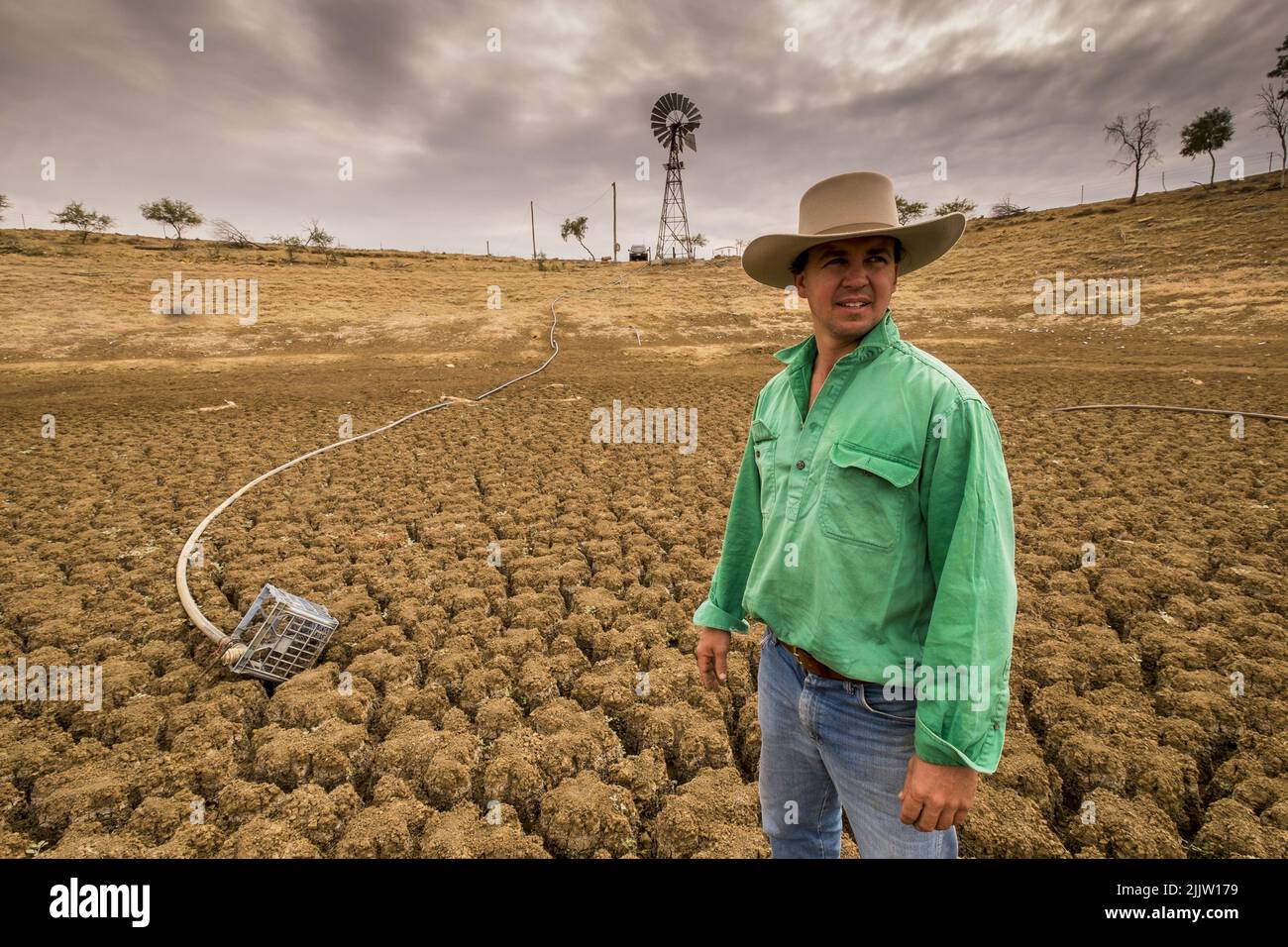 Sheep farmer and grazier James Walker photographed on his drought ...