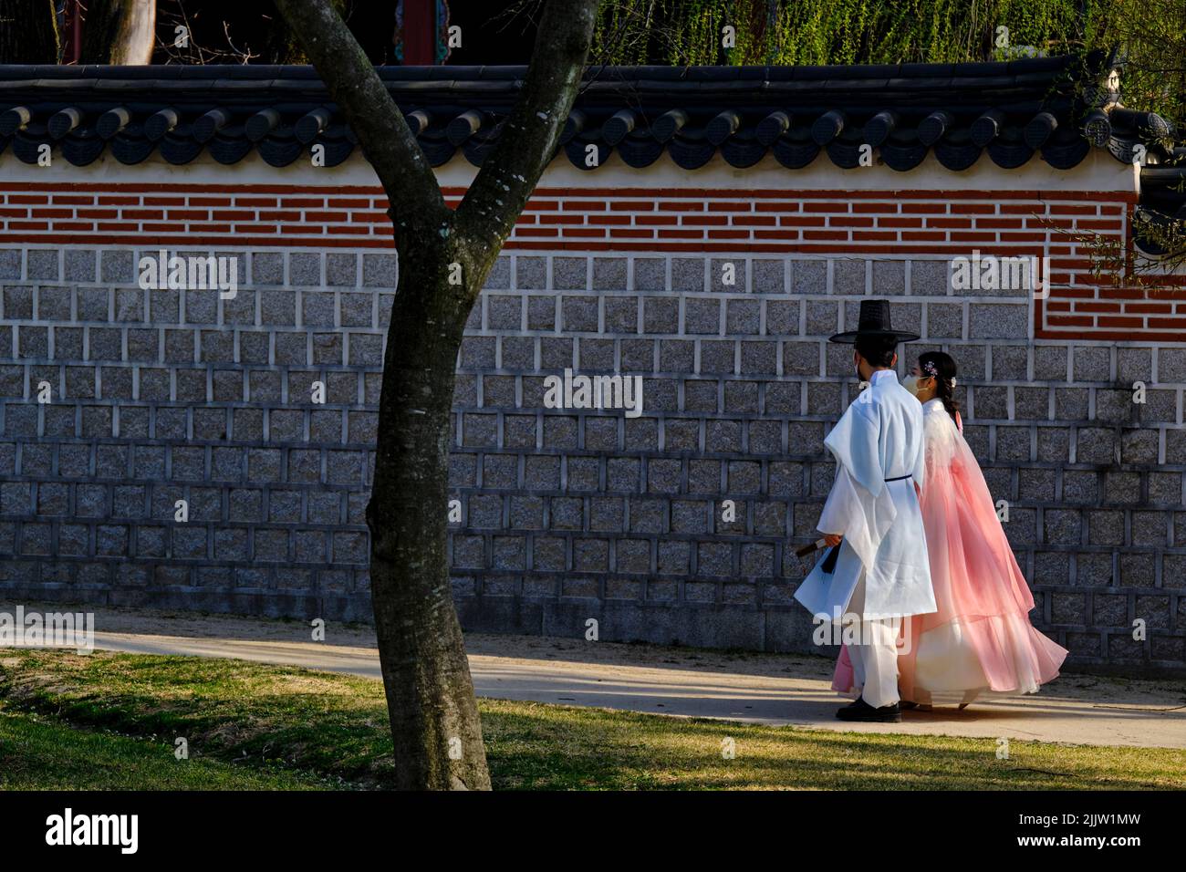 South Korea, Seoul, Jongno-gu district, Gyeongbokgung Palace or ...