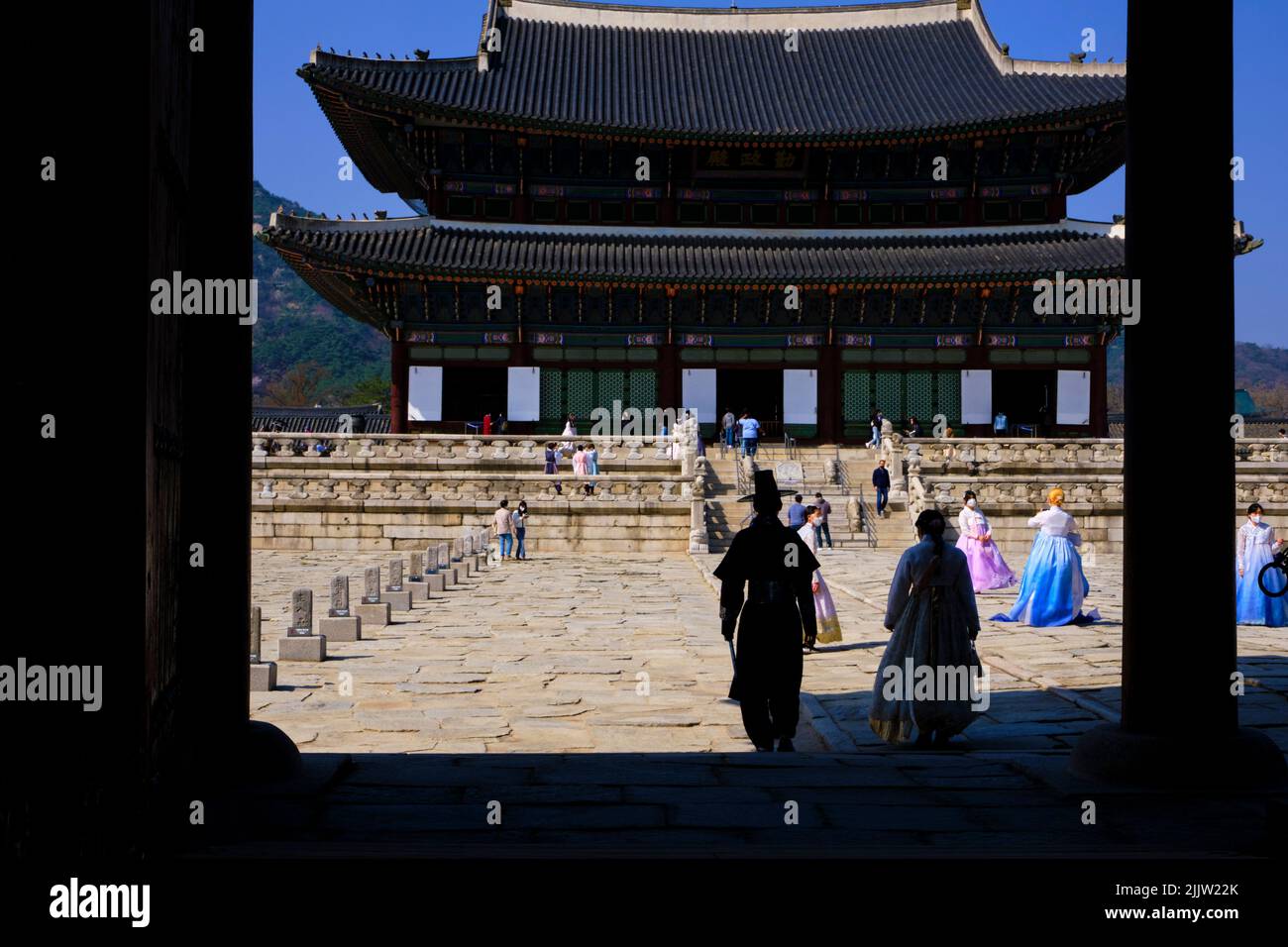 South Korea, Seoul, Jongno-gu district, Gyeongbokgung Palace or ...