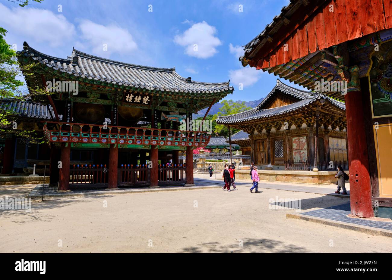 South Korea, South Gyeongsang province, Tongdosa Buddhist temple ...