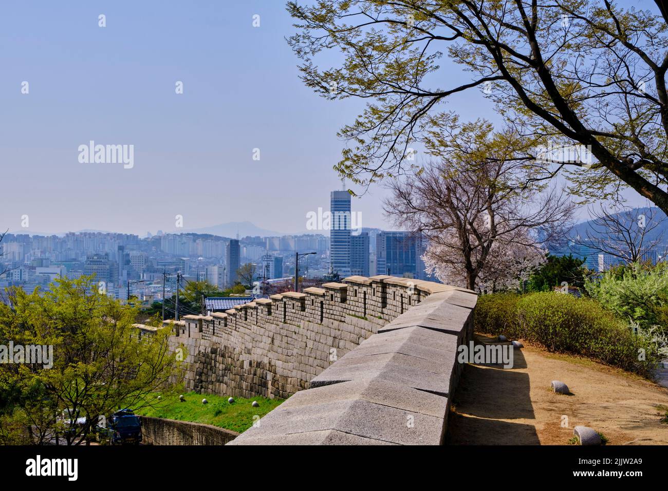 South Korea, Seoul, the Seoul Wall at Naksan Park, surrounding wall ...