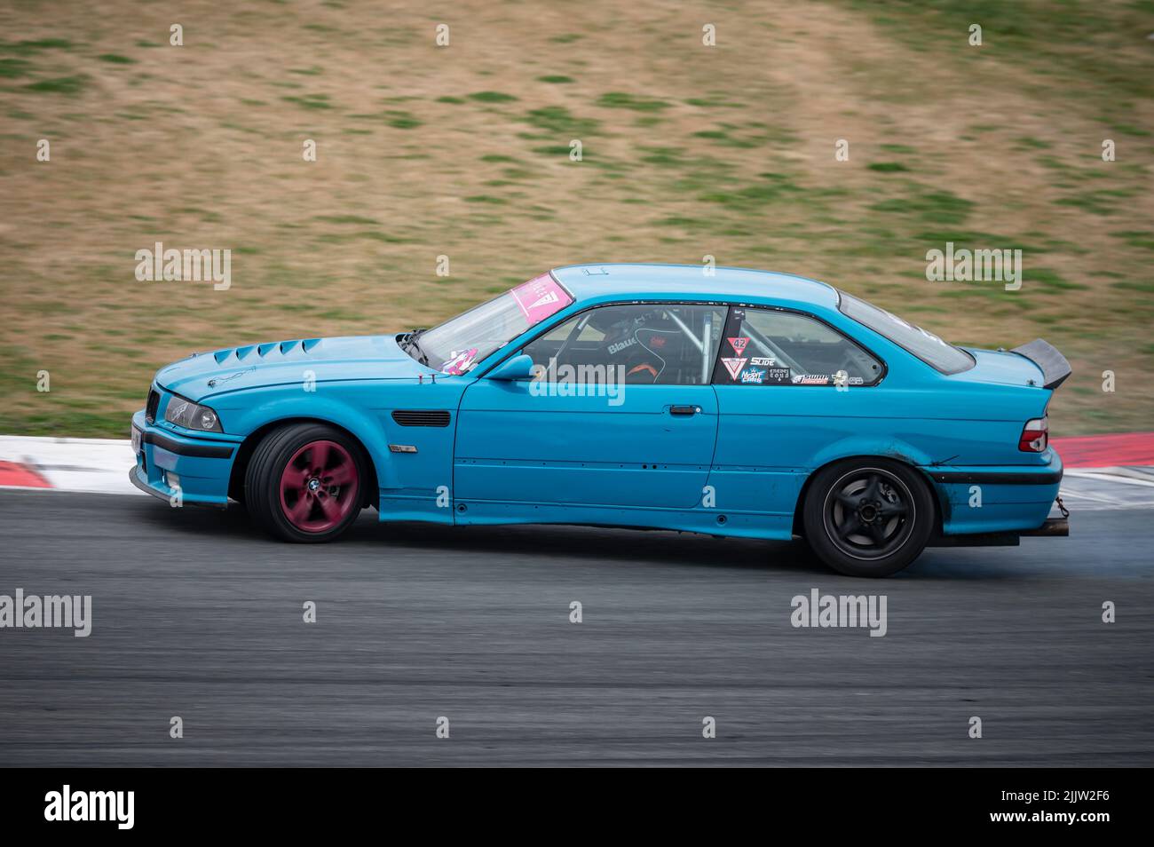 E36 drift at the Navarra circuit Stock Photo - Alamy