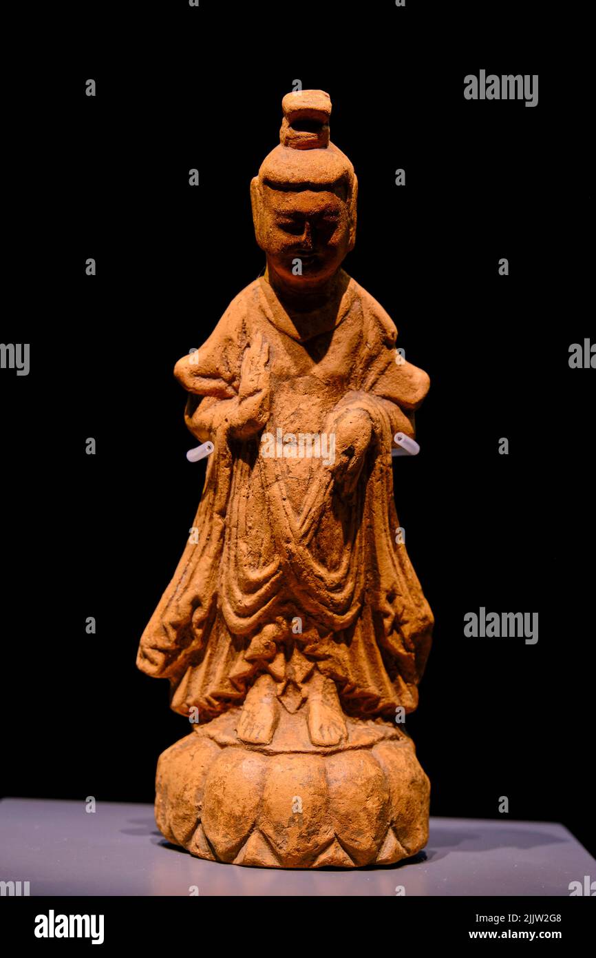 South Korea, Seoul, Yongsan-gu, National Museum, earth statue of ...