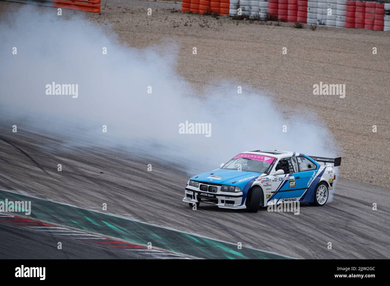 E36 drift at the Navarra circuit Stock Photo - Alamy