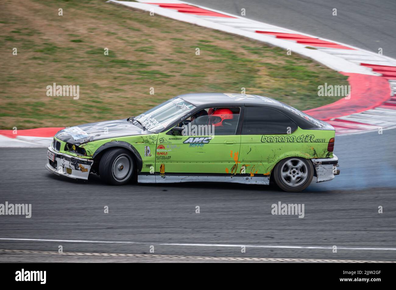 E36 drift at the Navarra circuit Stock Photo - Alamy