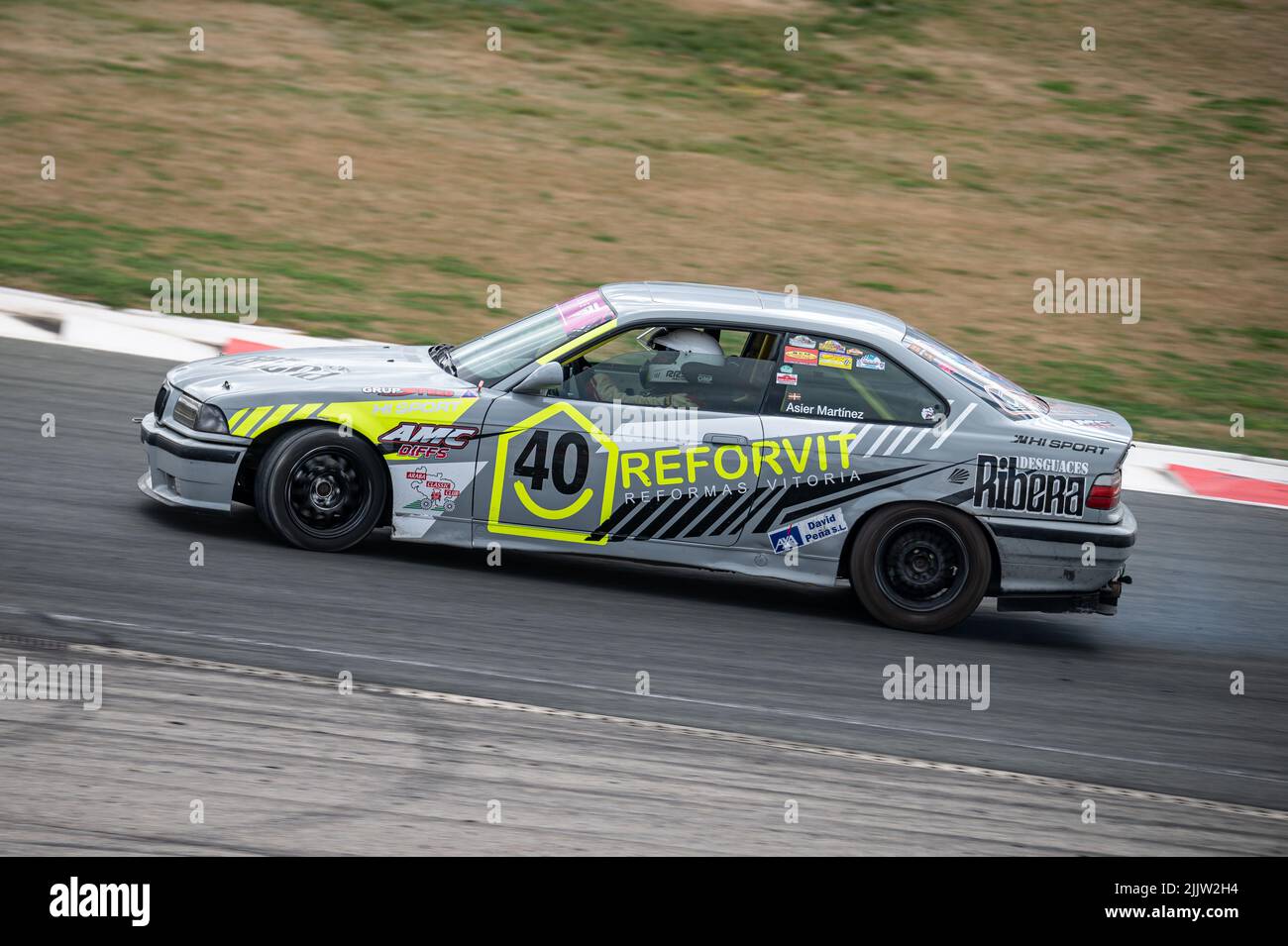 E36 drift at the Navarra circuit Stock Photo - Alamy