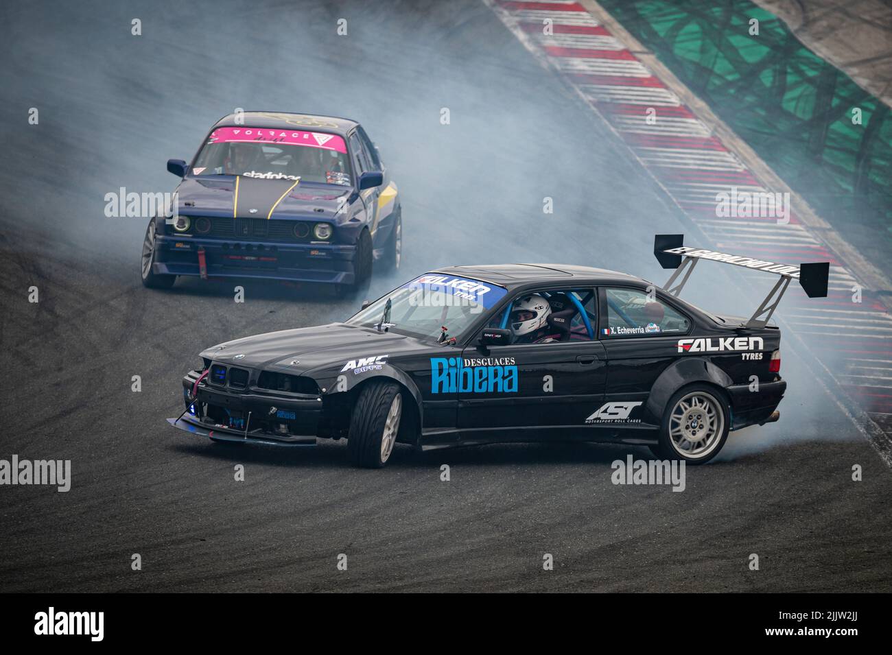 Black: Bmw E36 drift at the Navarra circuit Stock Photo - Alamy