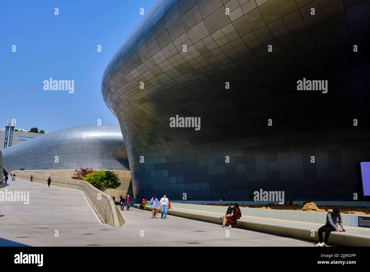 South Korea, Seoul, Jung-gu district, the Dongdaemun Design Plaza or ...