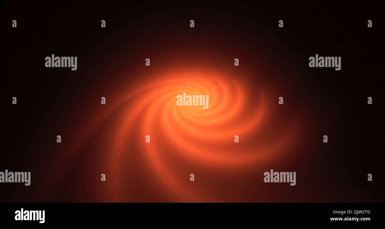 A orange spiral on black galaxy background.planet and physics concept ...
