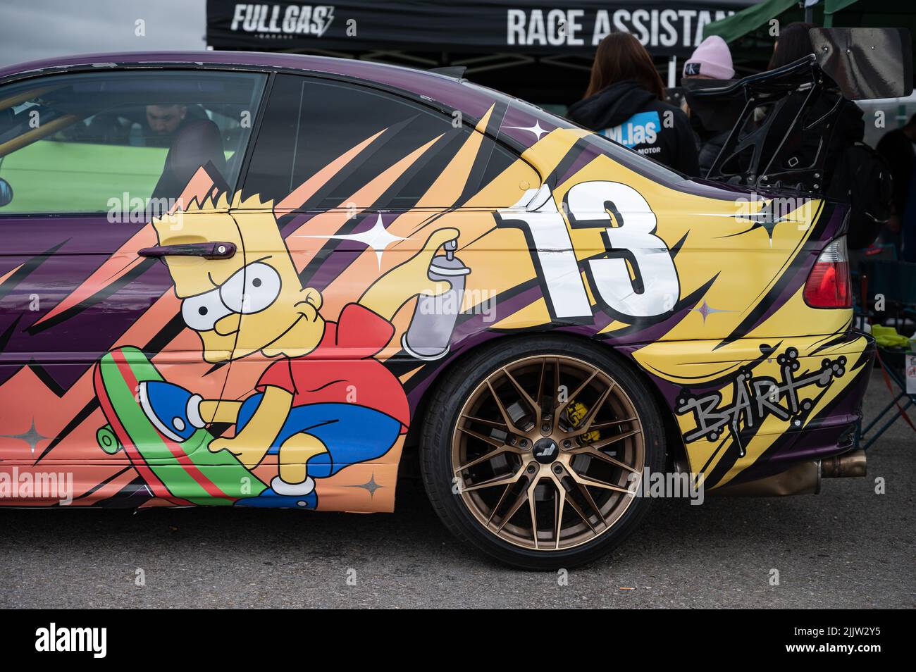 E46 drifting on the racing circuit Stock Photo - Alamy