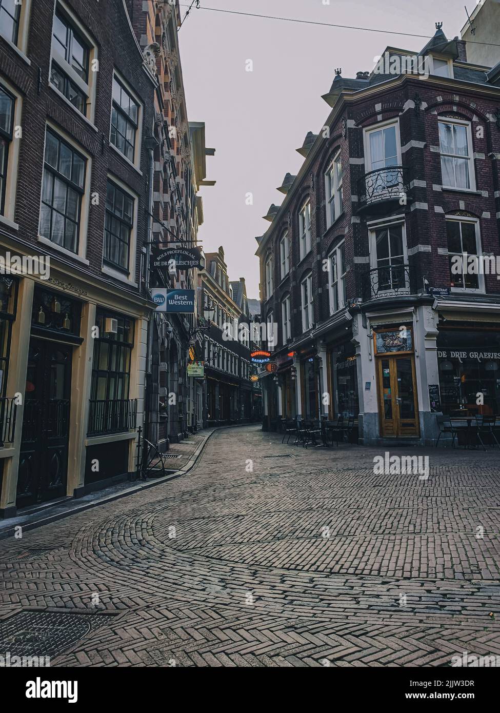 A vertical shot of modern street in Amsterdam Stock Photo - Alamy