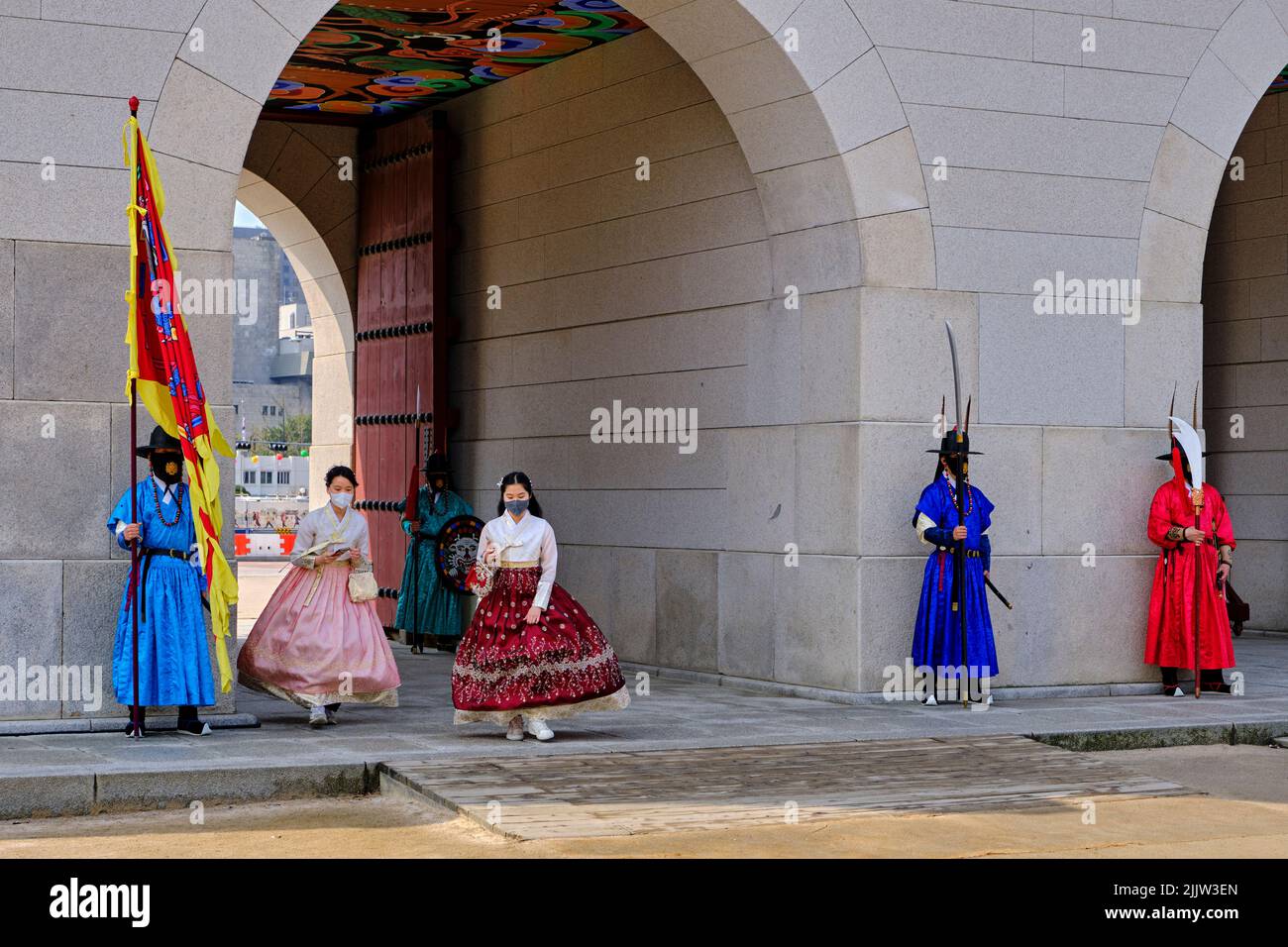 South Korea, Seoul, Jongno-gu district, Gyeongbokgung Palace or ...