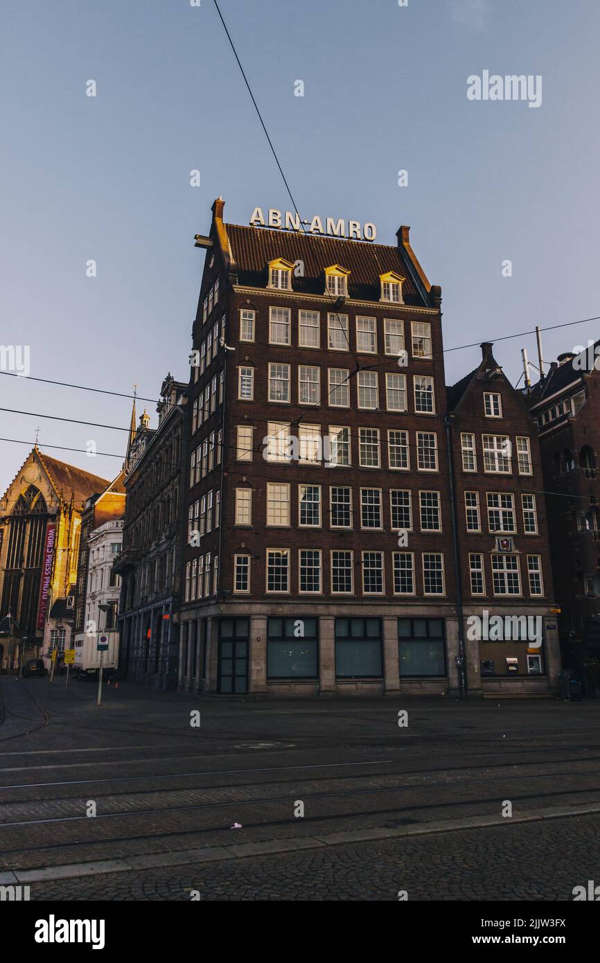 A street view of typical brick buildings in Amsterdam Stock Photo - Alamy
