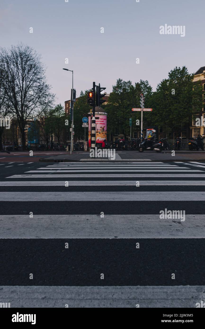 The crosswalk on the road for safety in Amsterdam Stock Photo - Alamy