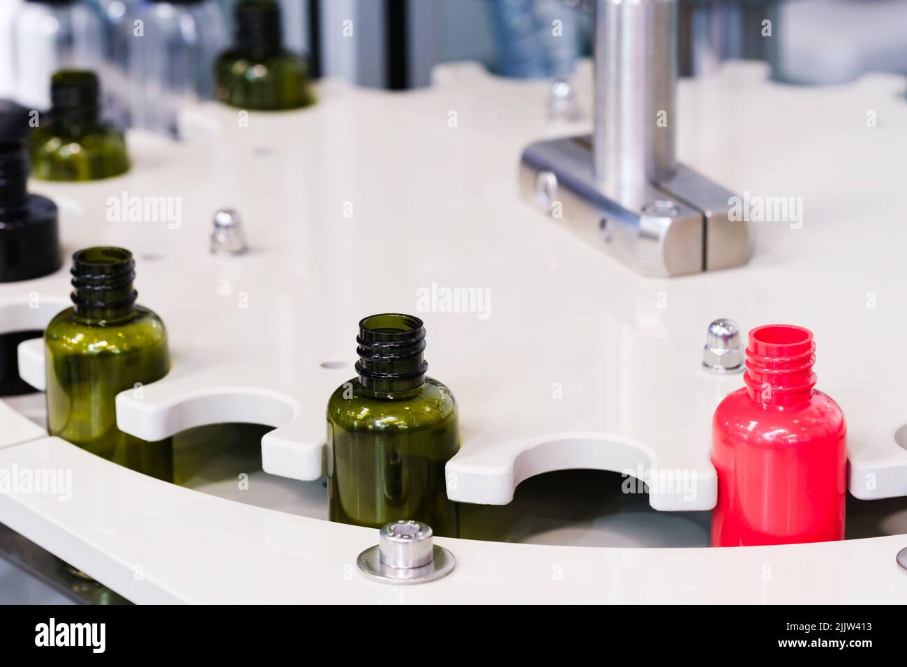 pharmaceutical industry, medicine pills are filling in the bottle on ...