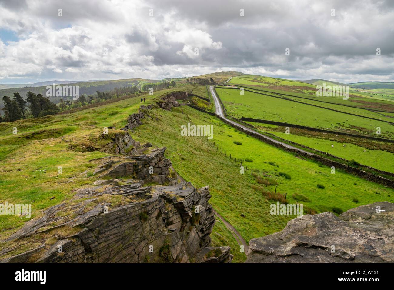 Windgather rocks near Kettleshulme on the Cheshire, Derbyshire border ...