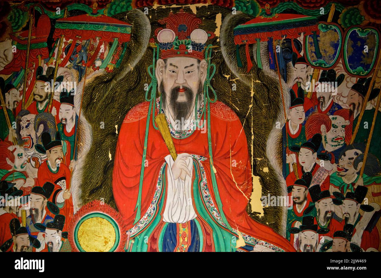 South Korea, Seoul, Yongsan-gu, National Museum, Buddhist guardian ...