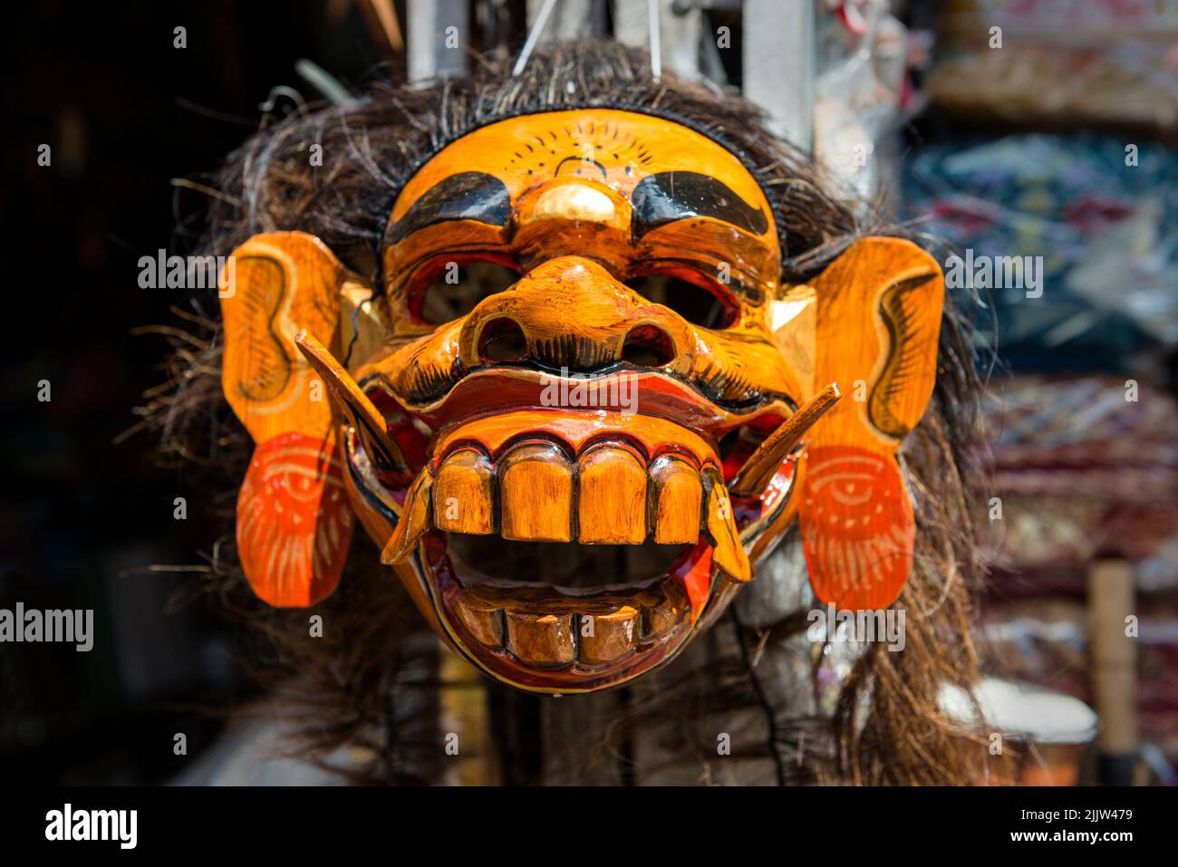 Indonesian rangda mask, Bedugal Traditional Market, Bali, Indonesia ...