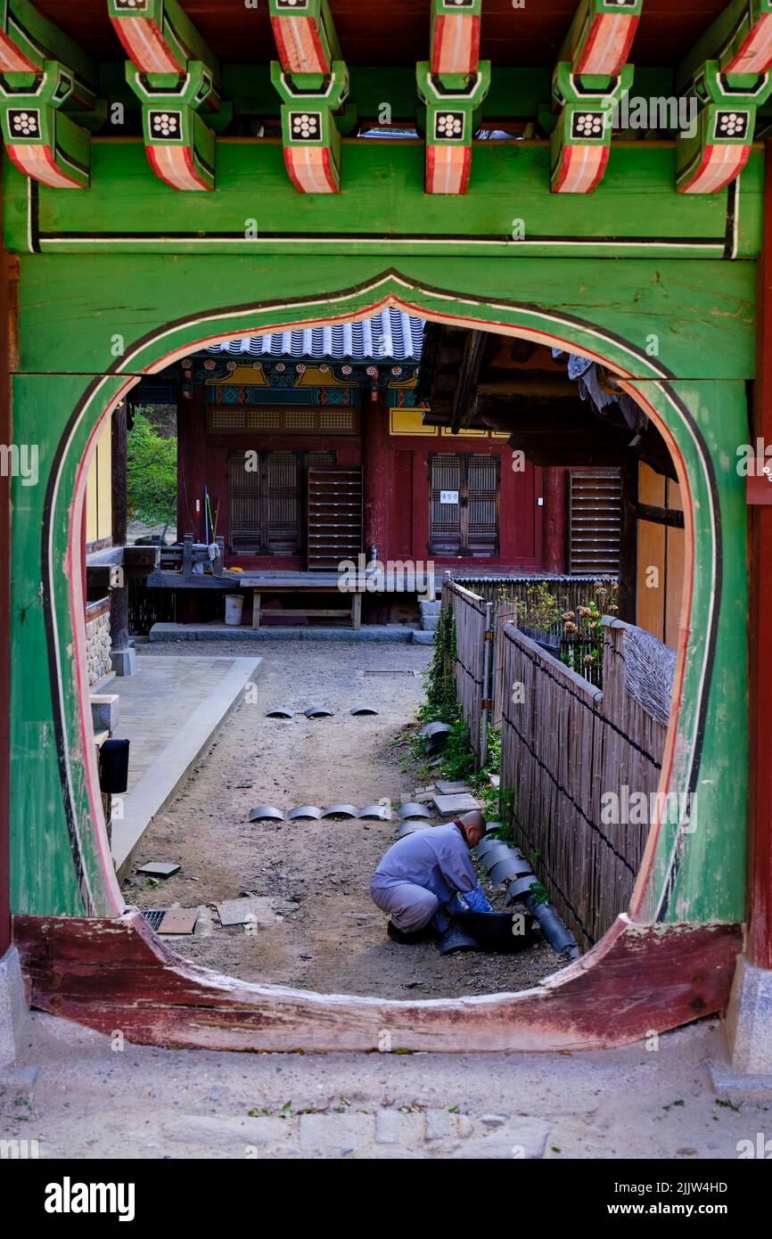 South Korea, South Jeolla province, Suncheon, Songgwangsa Buddhist ...