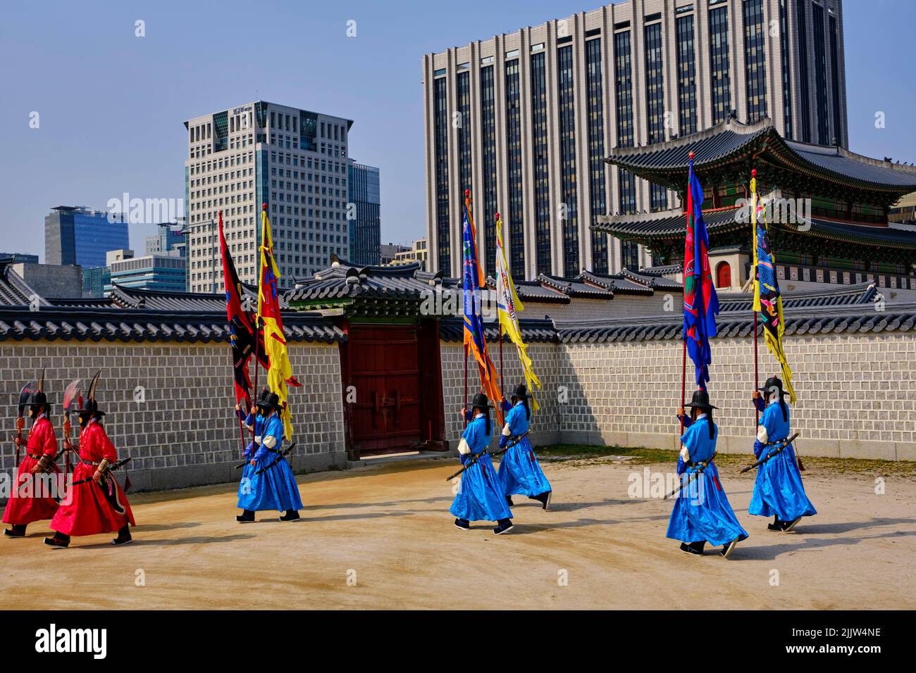 South Korea, Seoul, Jongno-gu district, Gyeongbokgung Palace or ...