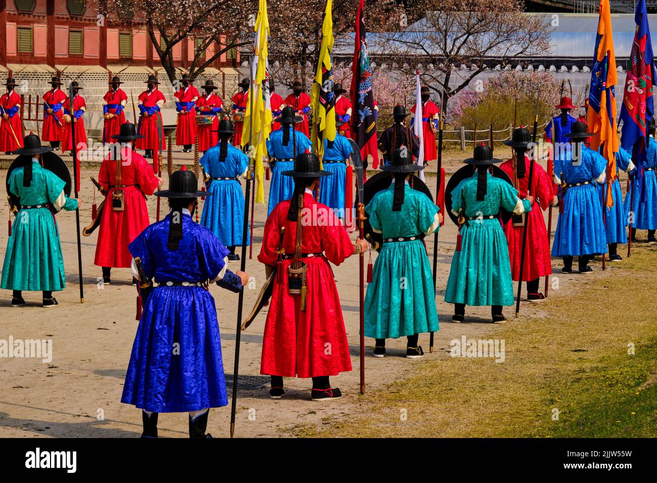 South Korea, Seoul, Jongno-gu district, Gyeongbokgung Palace or ...
