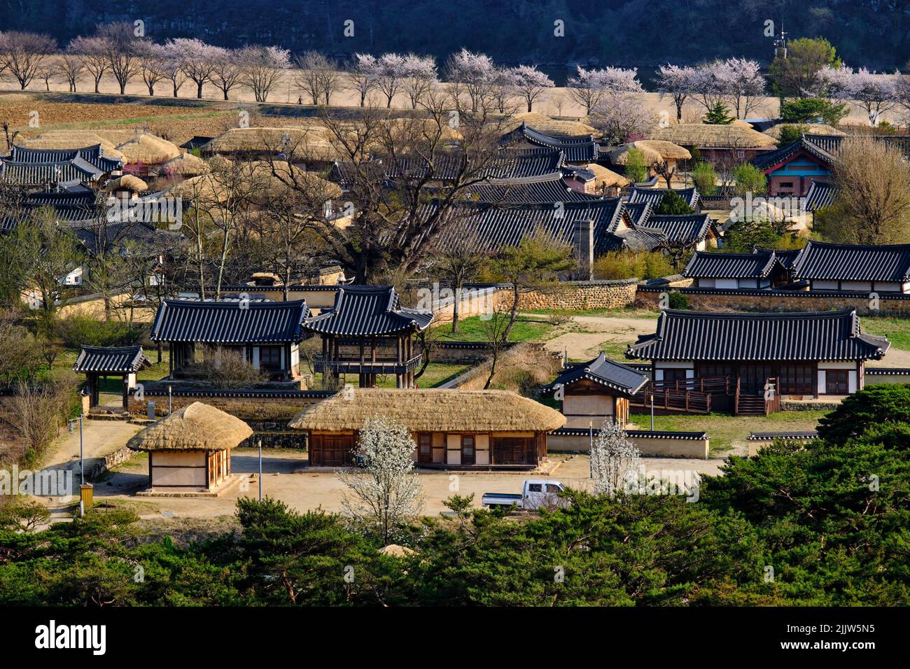 South Korea, North Gyeongsang Province, Andong, the historic village of ...