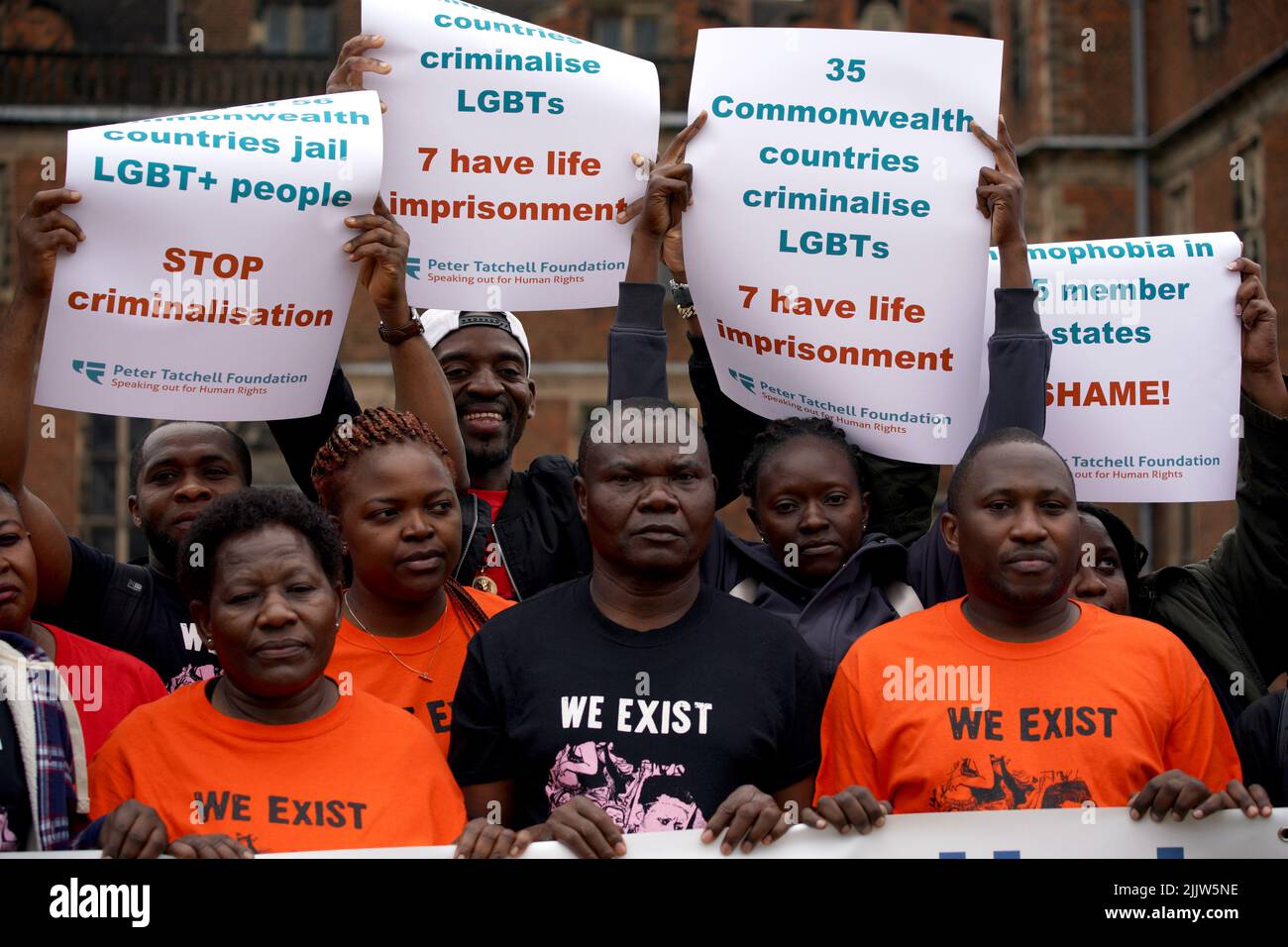 LGBT+ protest at Aston Hall ahead of the Commonwealth Games in ...