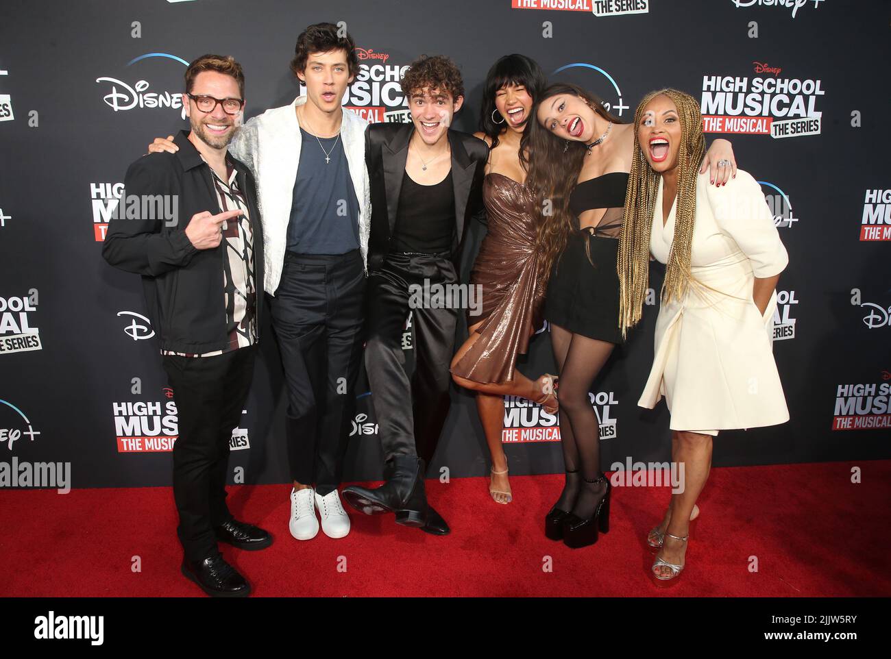 Burbank, Ca. 27th July, 2022. Tim Federle, Matt Cornett, Joshua Bassett, Sofia Wylie, Olivia ...