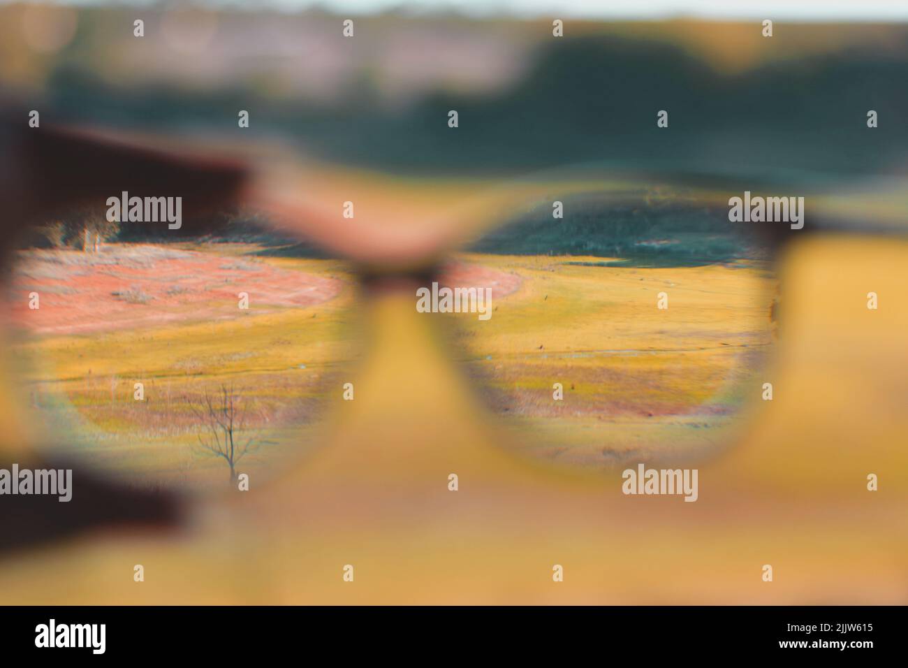 view sight through eyeglasses Stock Photo - Alamy