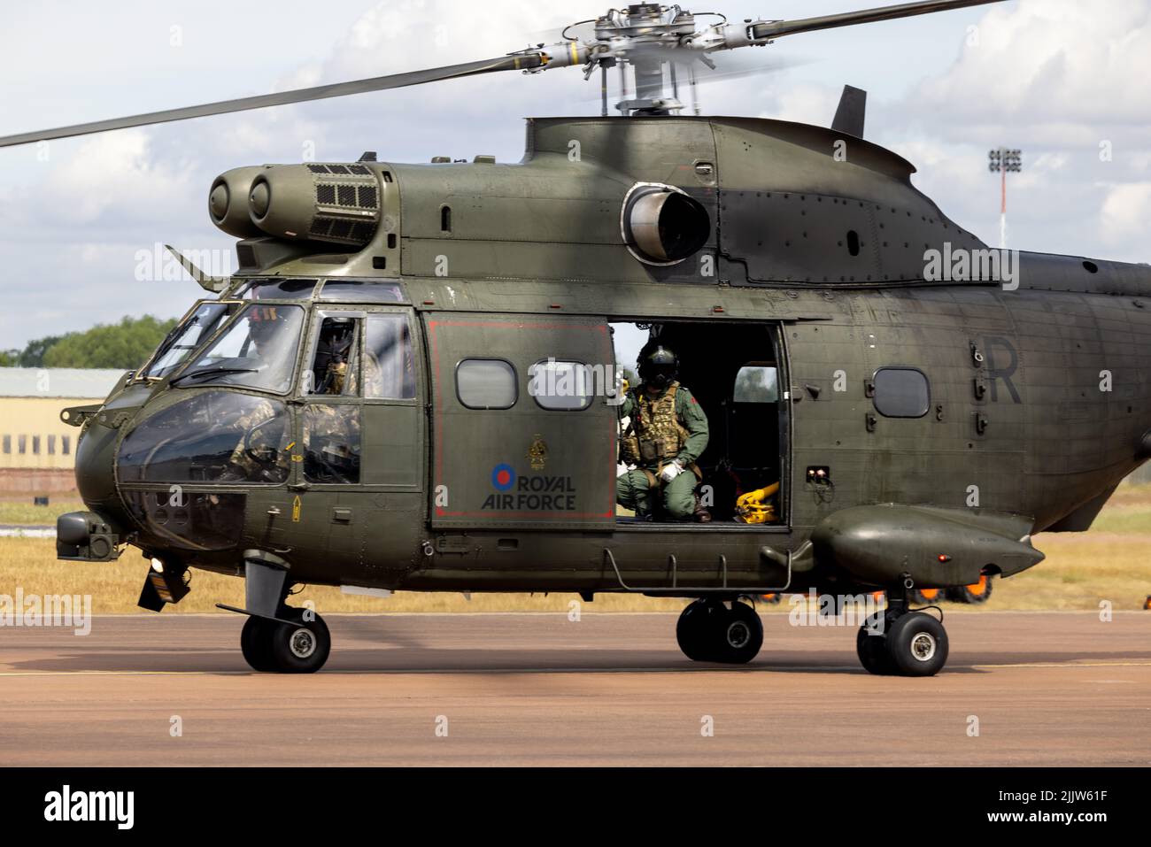 Royal Air Force Puma HC2 Mk2, arriving at RAF Fairford on the 14th July ...