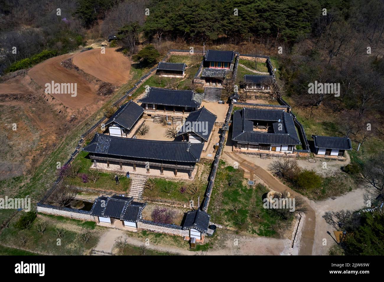 South Korea, North Gyeongsang Province, Andong, the Confucian Academy ...