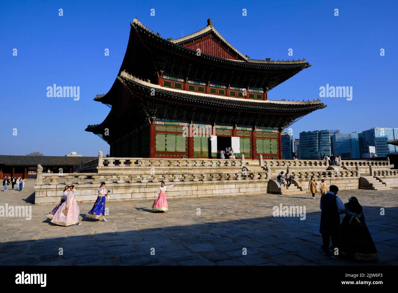 South Korea, Seoul, Jongno-gu district, Gyeongbokgung Palace or ...