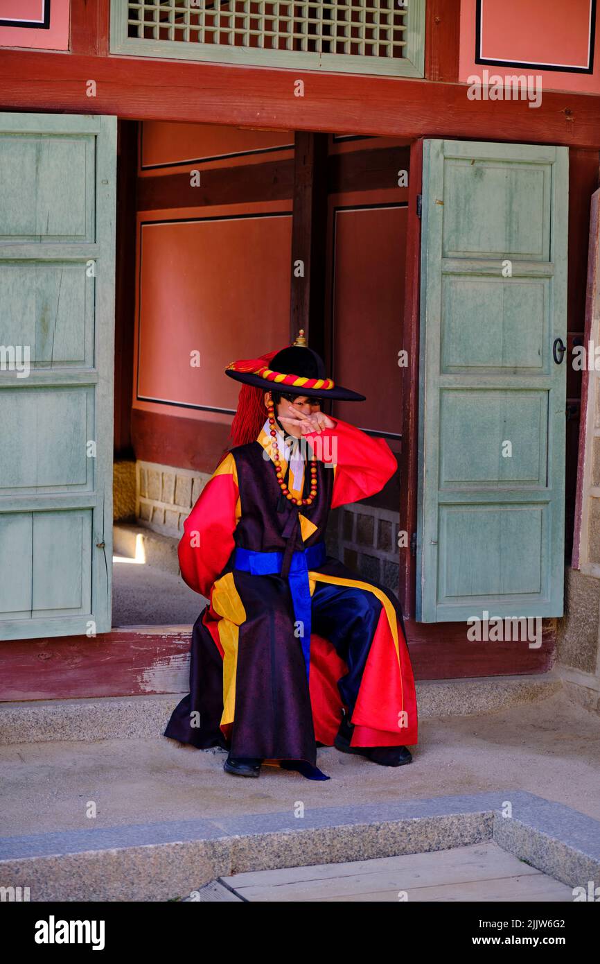 South Korea, Seoul, Jongno-gu district, Gyeongbokgung Palace or ...