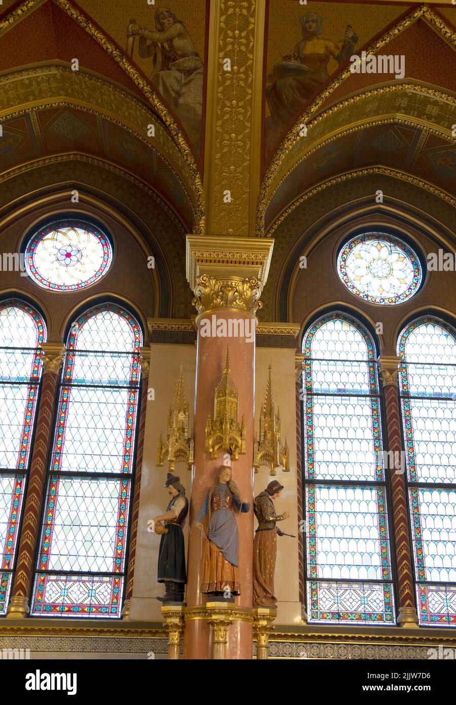 The beautiful interior of the parliament building in Budapest,Hunagry ...