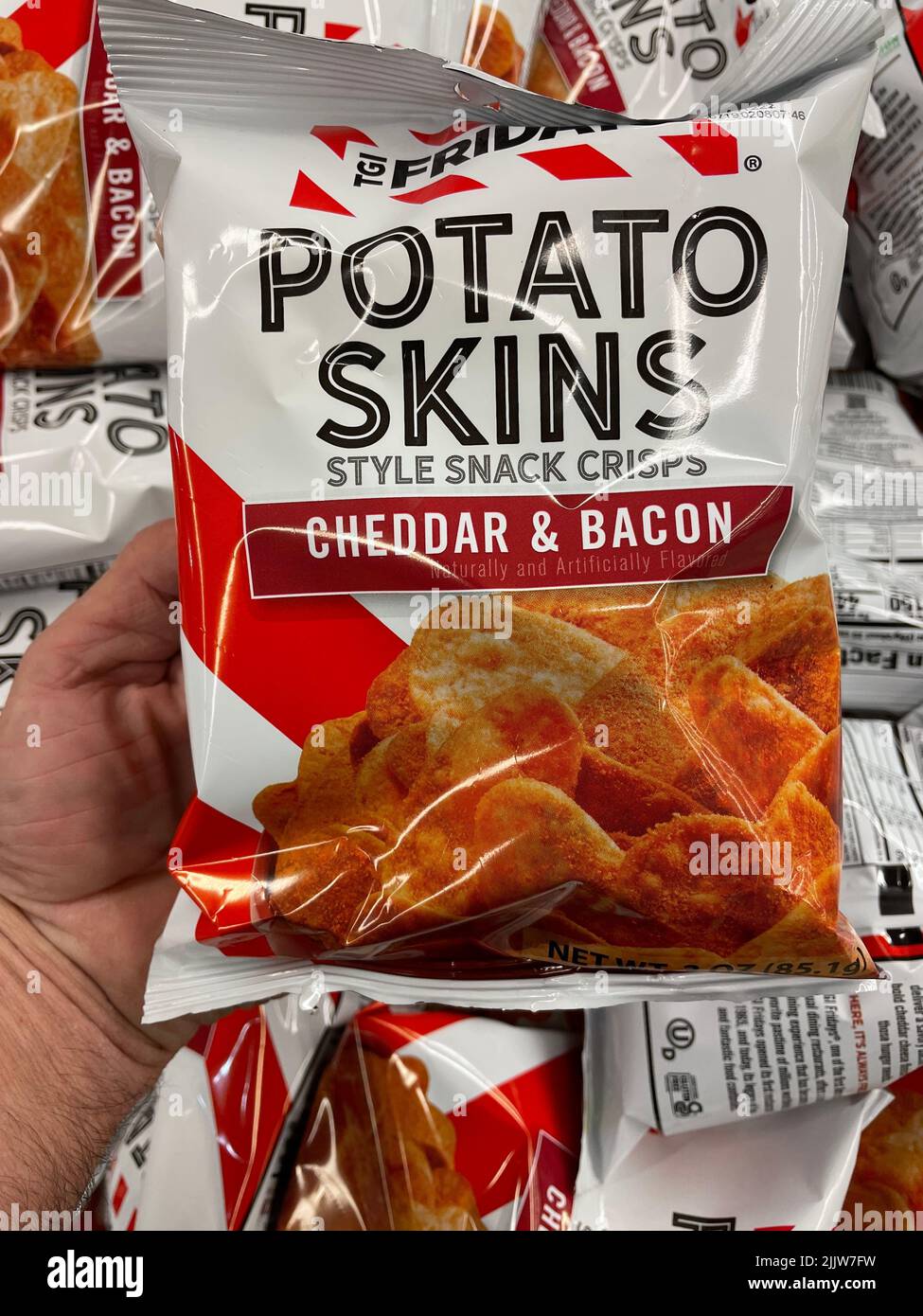Grovetown, Ga USA - 03 20 22: Retail store TGI Friday Potato skins bag ...