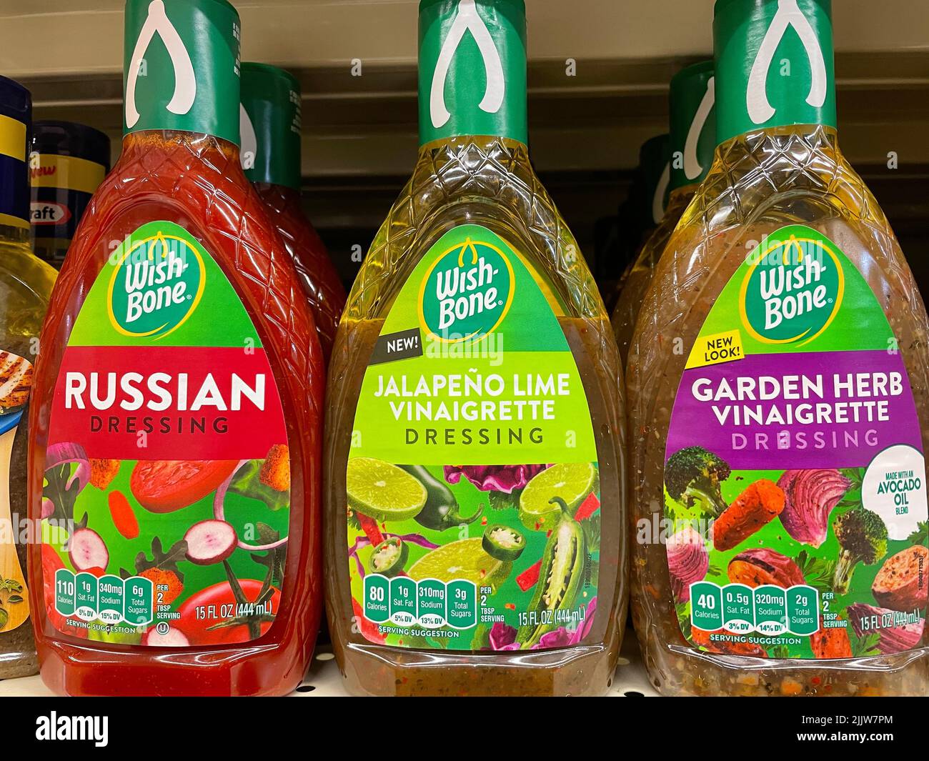 Grovetown, Ga USA - 03 15 22: Retail store Wishbone Salad dressing ...