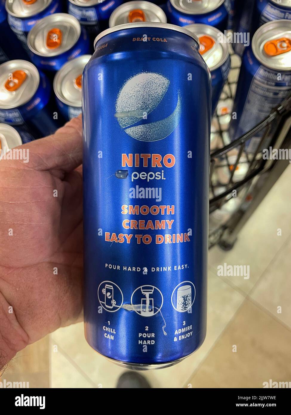 Grovetown, Ga USA - 03 15 22: Retail store Pepsi Nitro energy drink ...